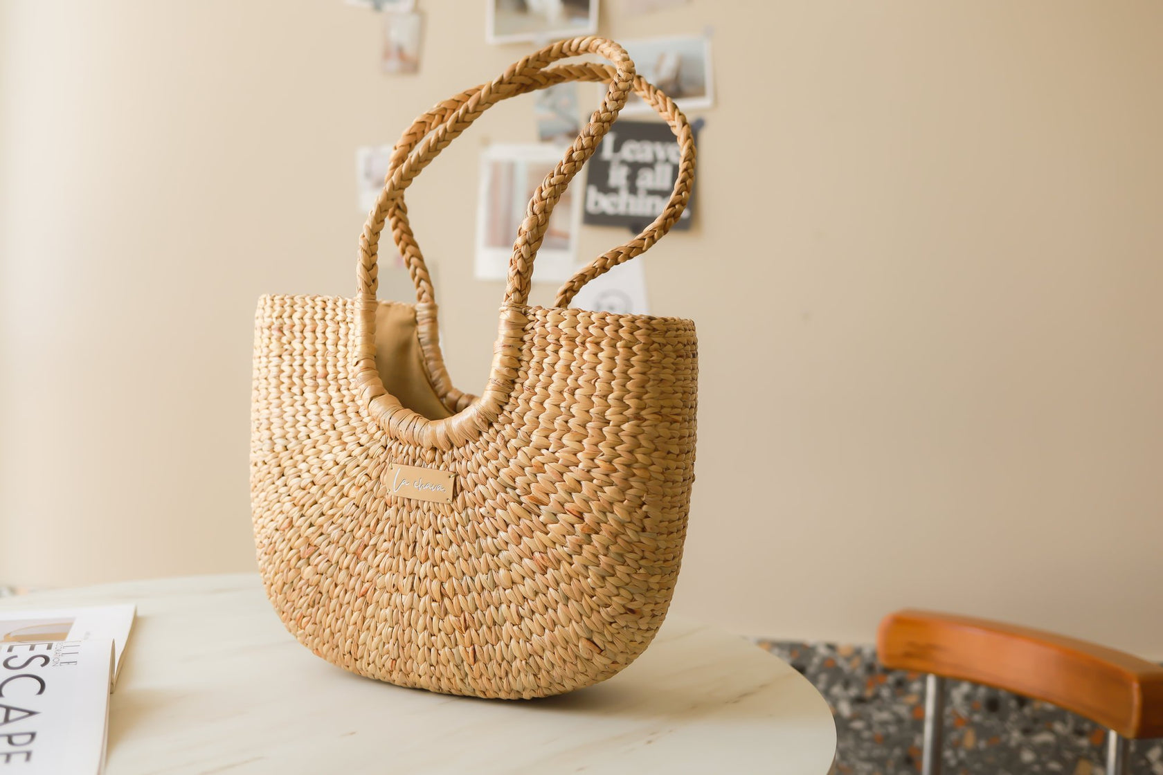 Samui Medium - Natural colour woven Handbag | Summer bag and Beach ...