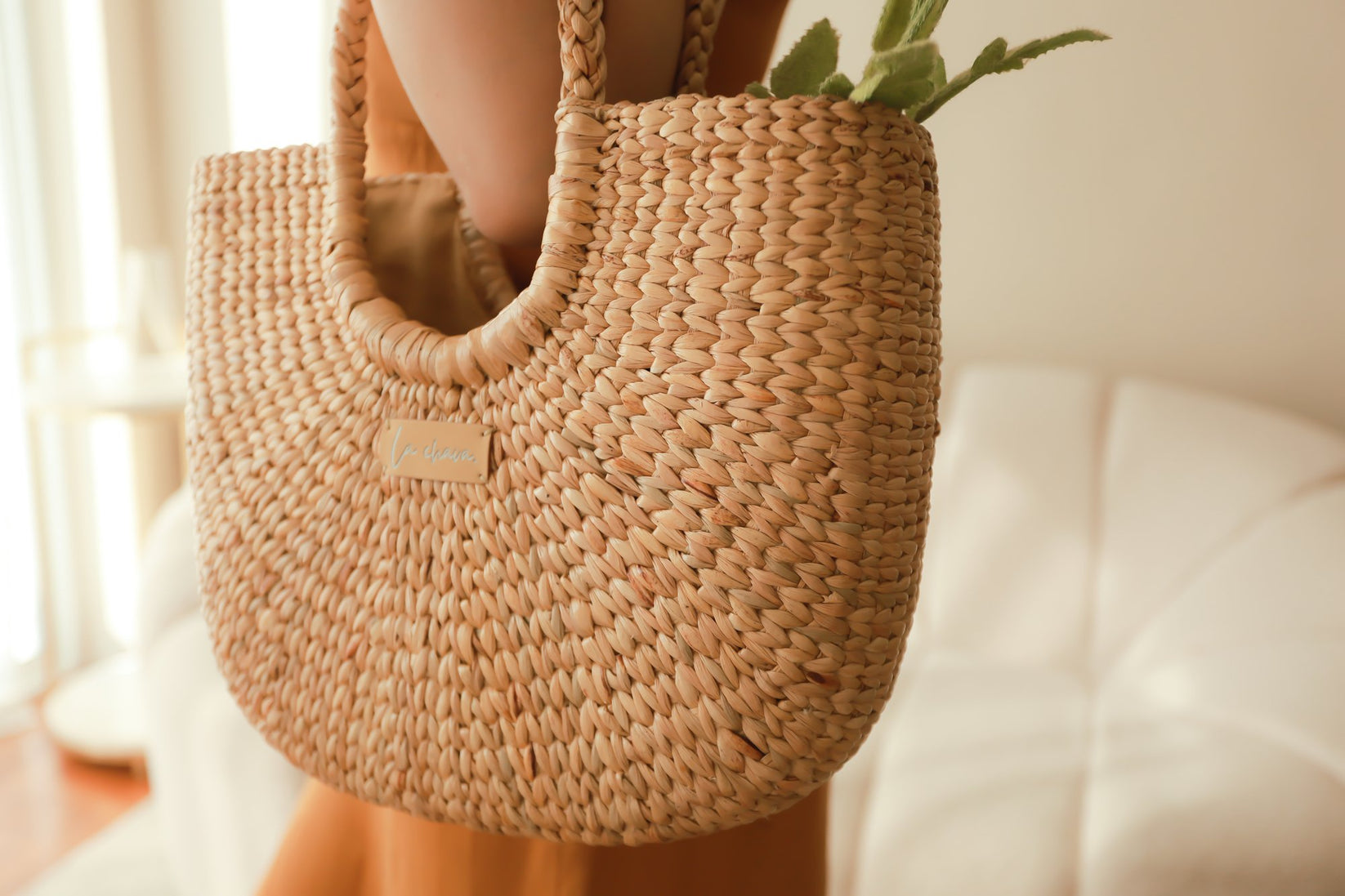 Samui Medium - Natural colour woven Handbag | Summer bag and Beach ...
